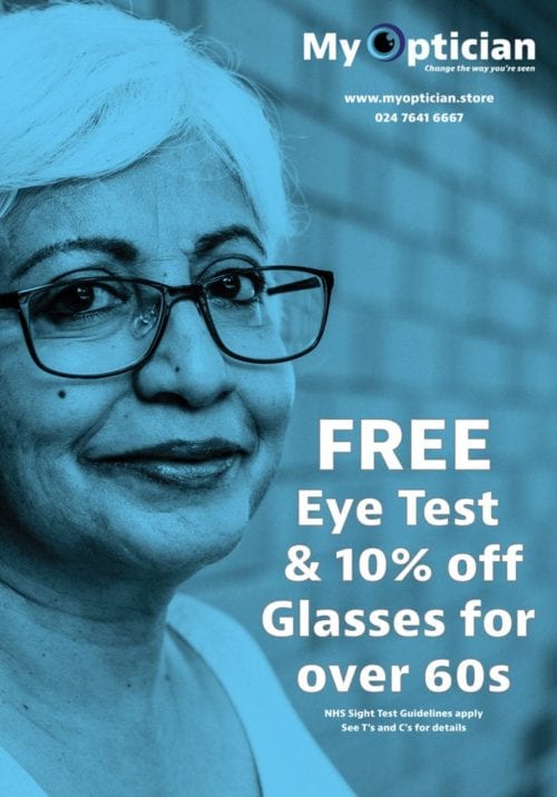 FREE Eye Test 10 Off Glasses For Over 60s Cannon Park Shopping Centre FREE Eye Test 10 Off Glasses For Over 60s Cannon Park Shopping Centre